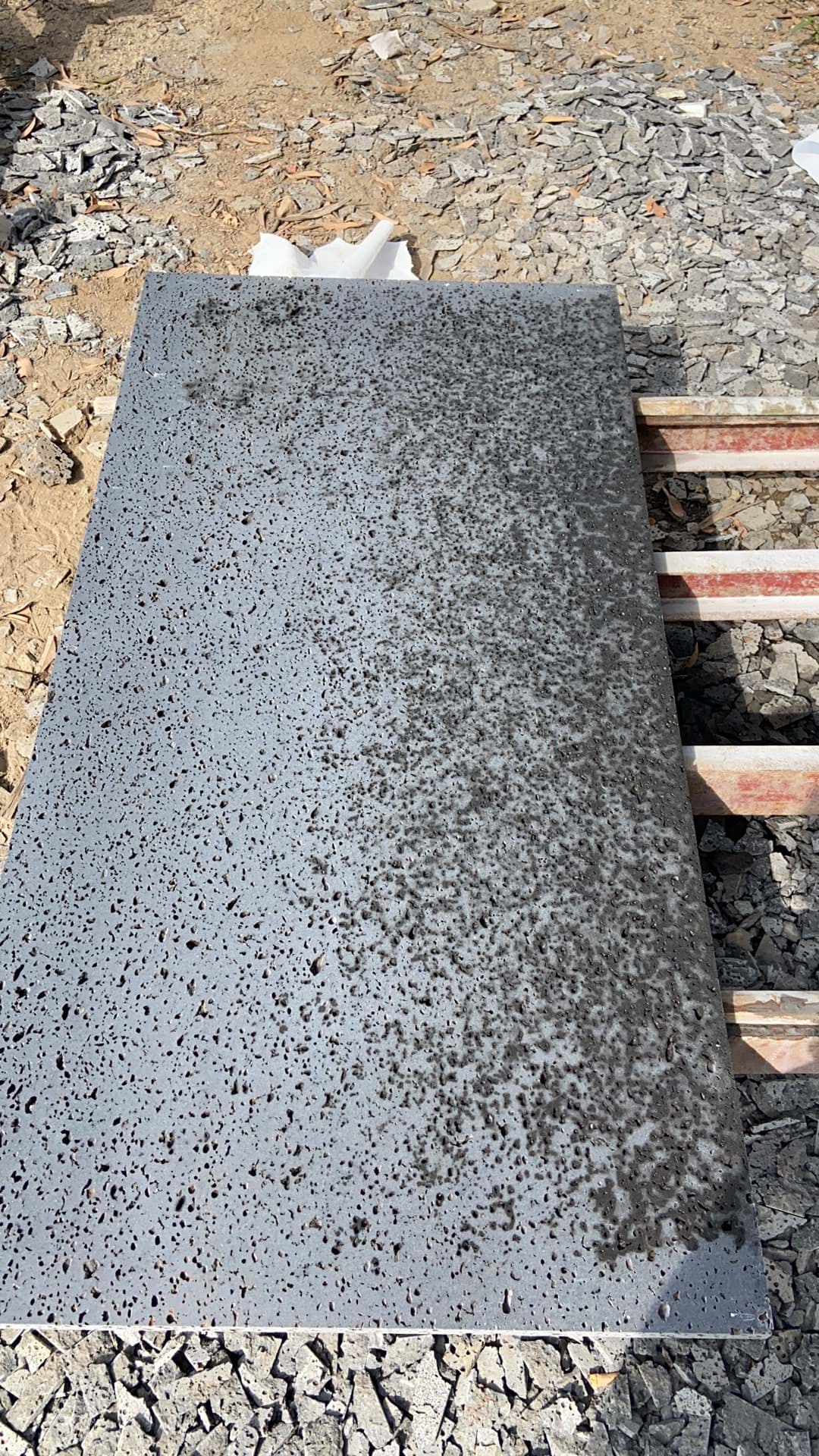 Top Honed Other Sides Sawn Lava Stone Basalt Tiles-Bstone.com